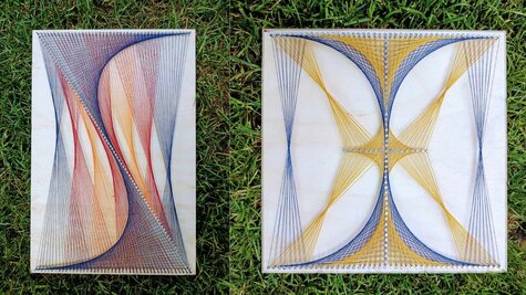 Stringart - obrazy z nití - Městská knihovna v Praze